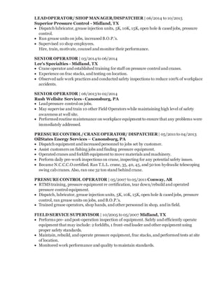 Charles Carter's Wireline Operator Resume 2020 | DOCX