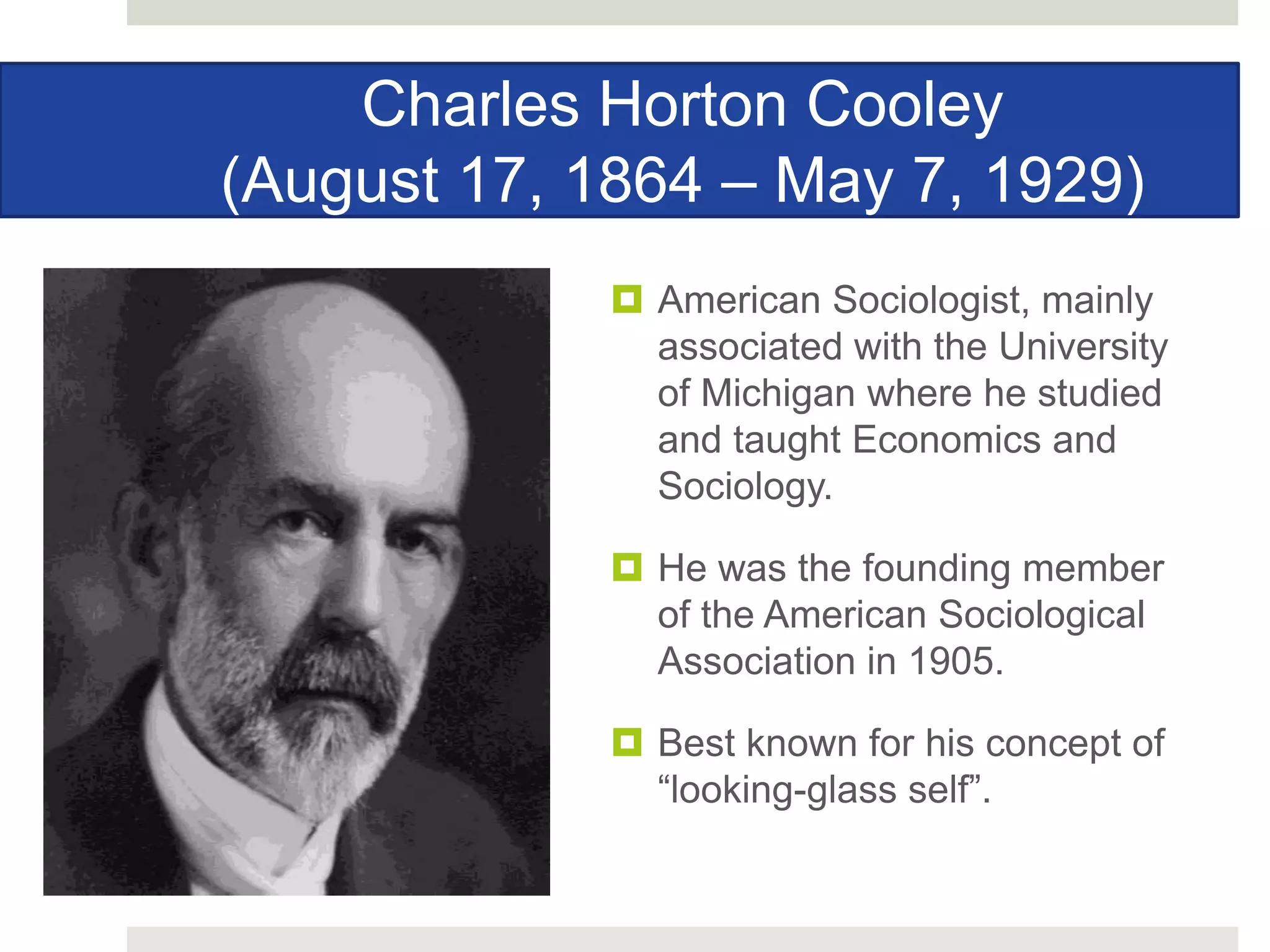 Charles Horton Cooley | PPTX