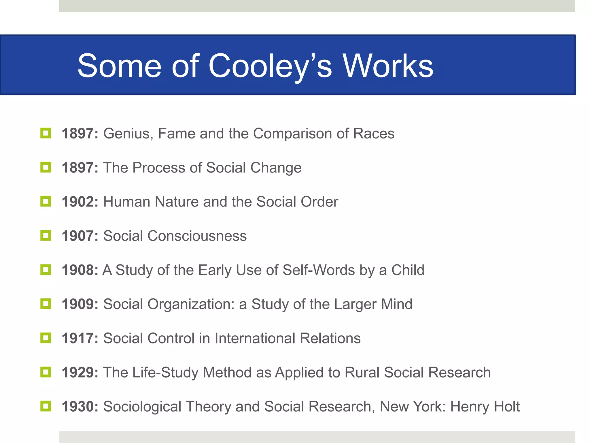 Charles Horton Cooley | PPTX