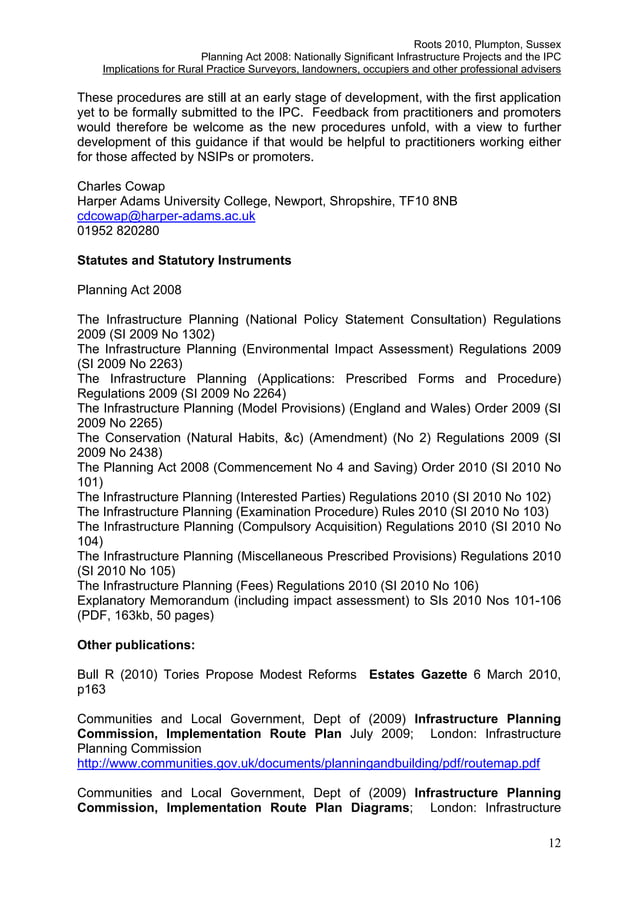 Nationally Significant Infrastructure Projects and IPC | PDF