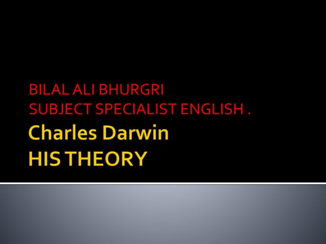 Charles Darwin.pptx English speaking and | PPTX