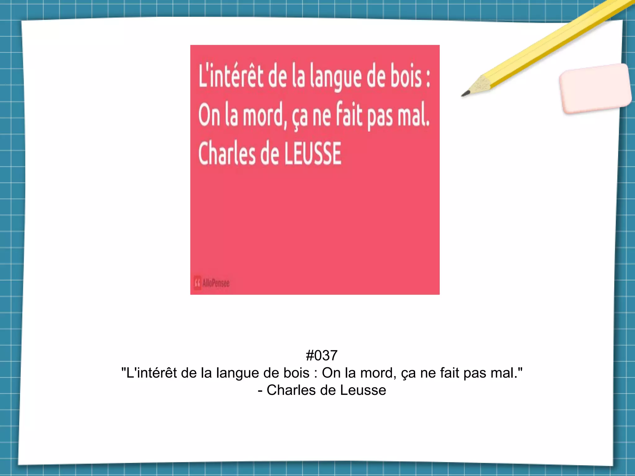 [Charles de Leusse][EN/FR] - Quotes/Citations | PPT