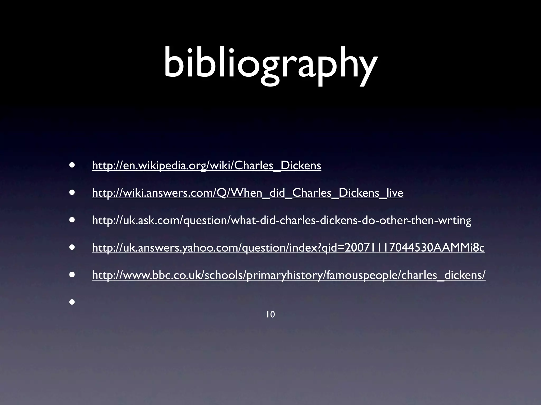 Charles dickens | KEY