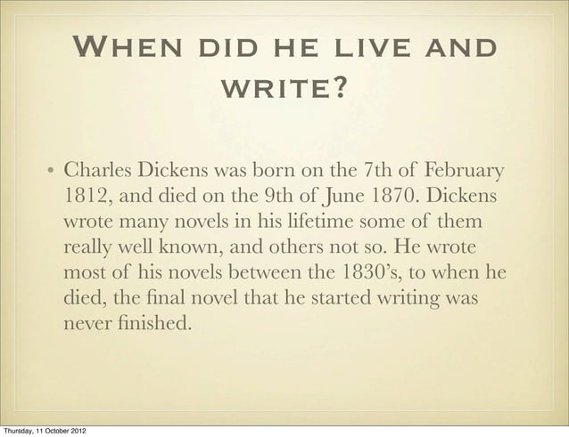 Charles dickens life Overview | PPT