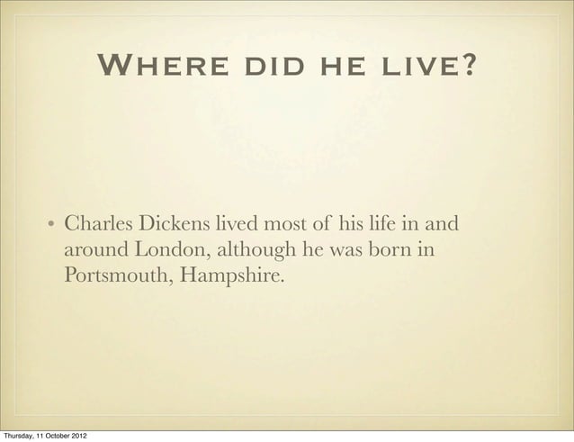 Charles dickens life Overview | PPT