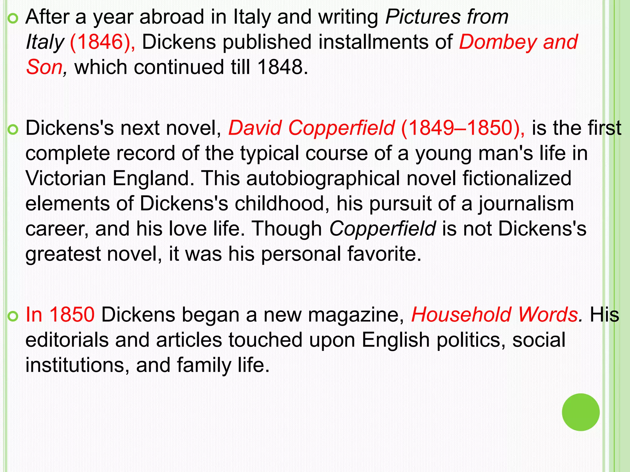 Charles dickens biography | PPTX