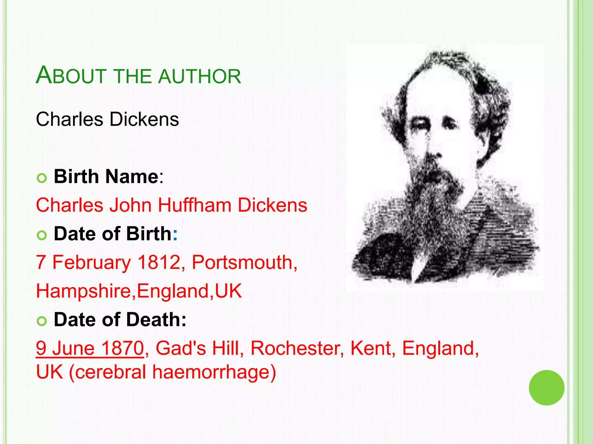 Charles dickens biography | PPTX