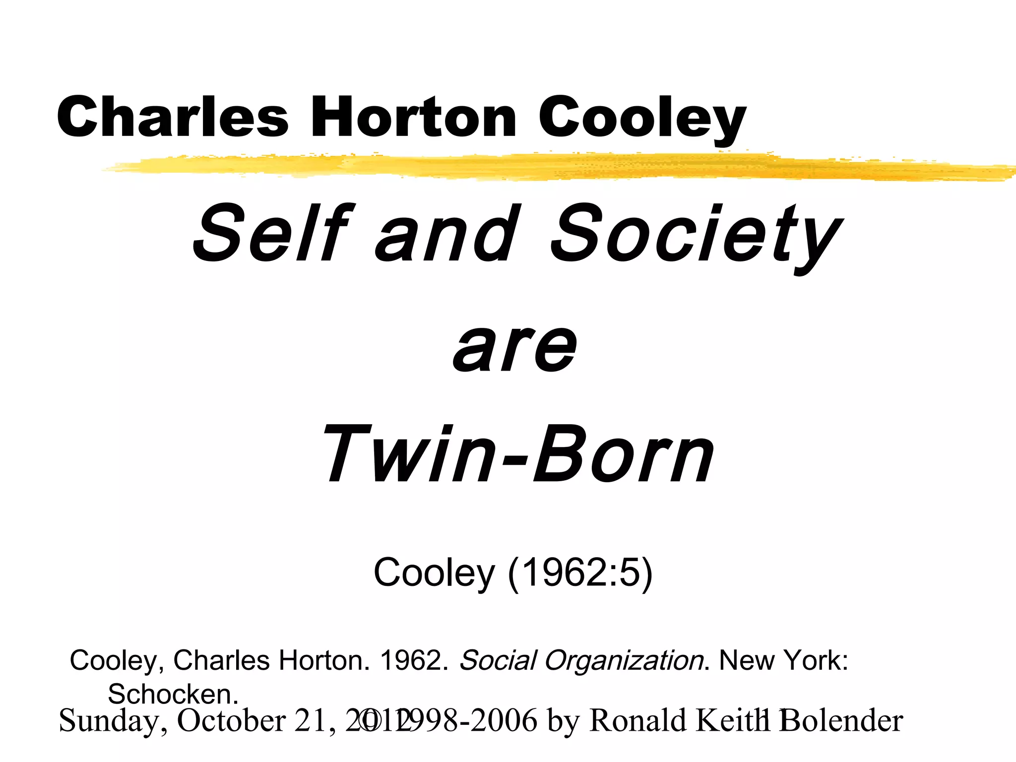 Charles horton cooley | PPT