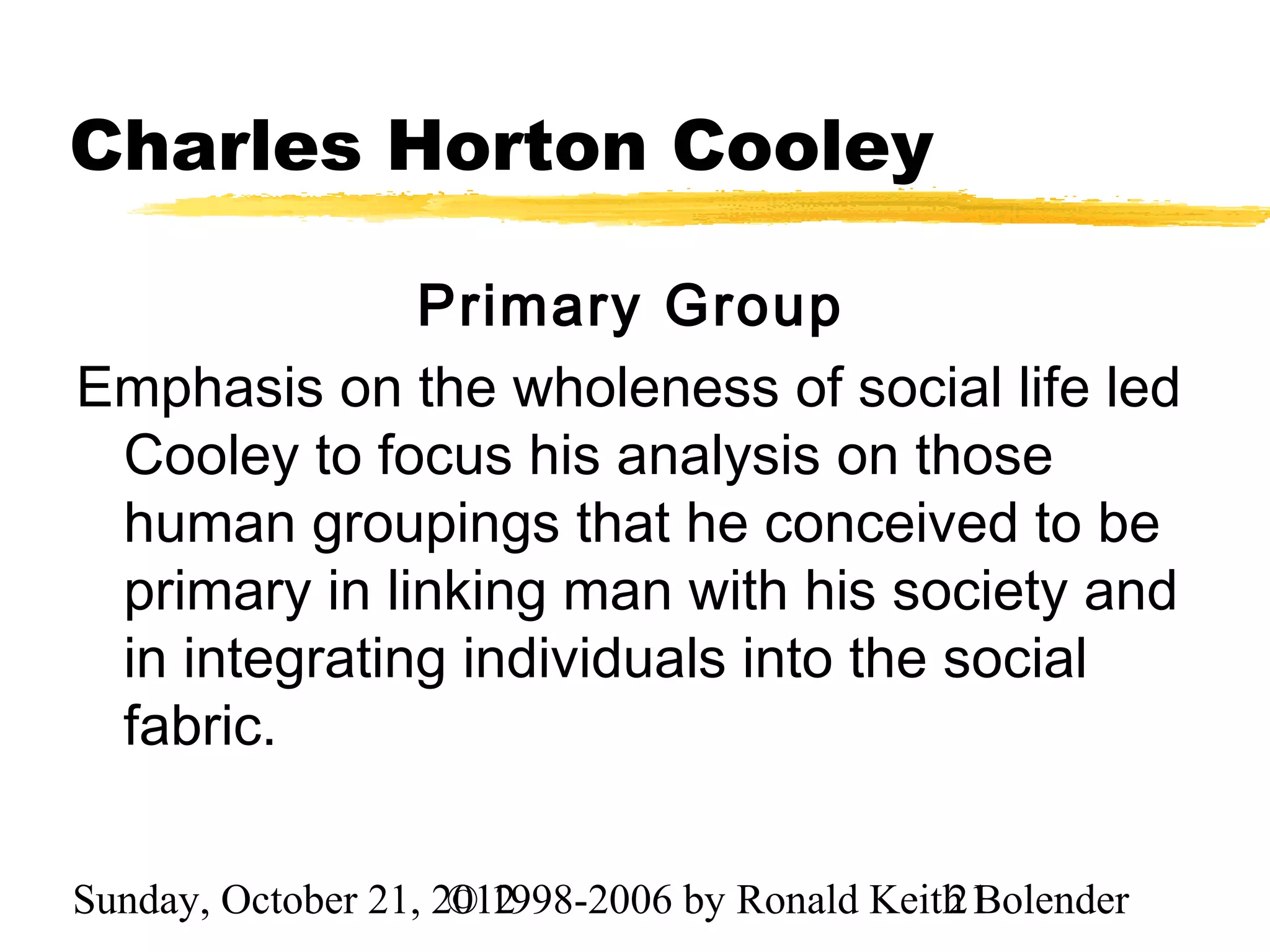 Charles horton cooley | PPT