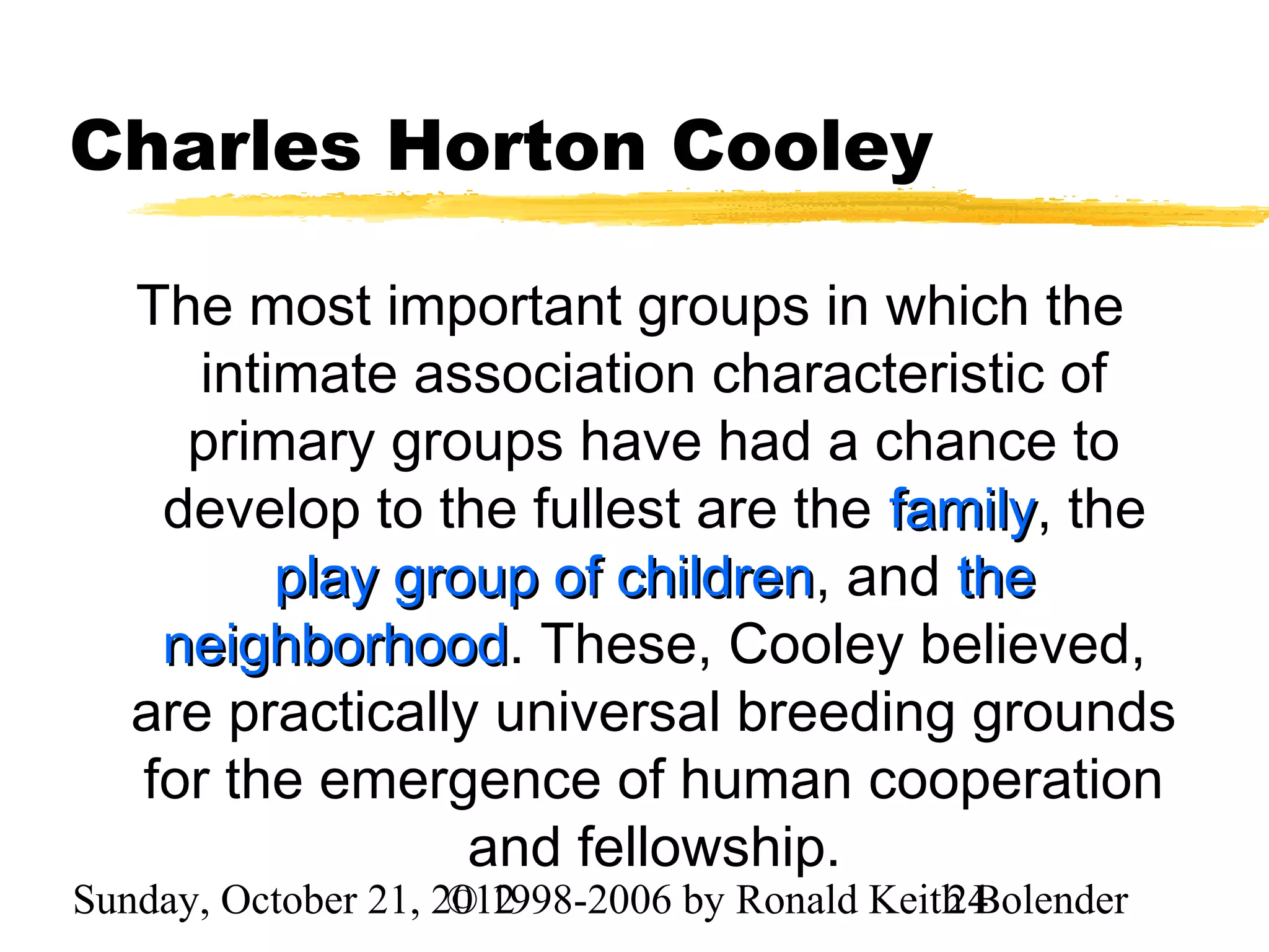 Charles horton cooley | PPT