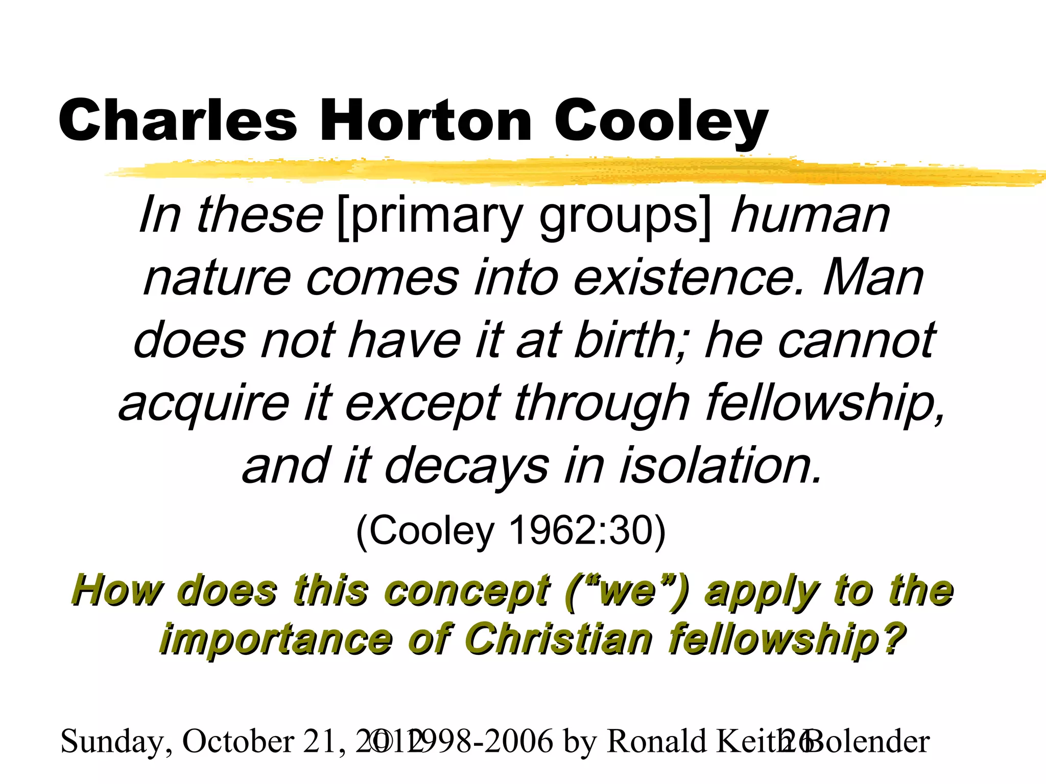 Charles horton cooley | PPT