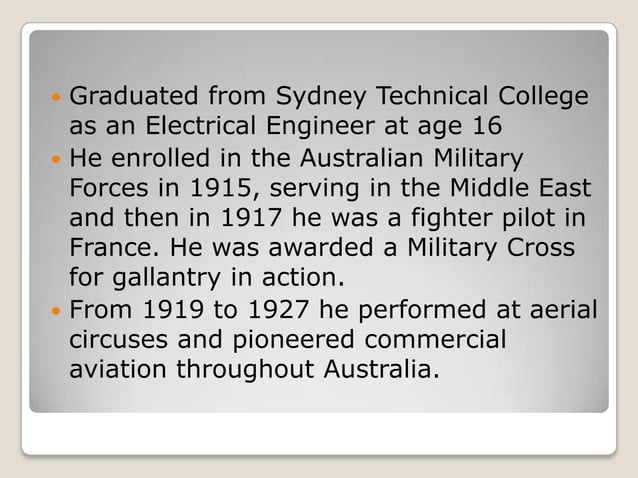 Charles kingsford edward smith | PPTX | Australia and Oceania Travel | Travel Locations