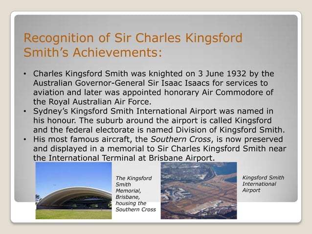 Charles kingsford edward smith | PPTX | Australia and Oceania Travel ...