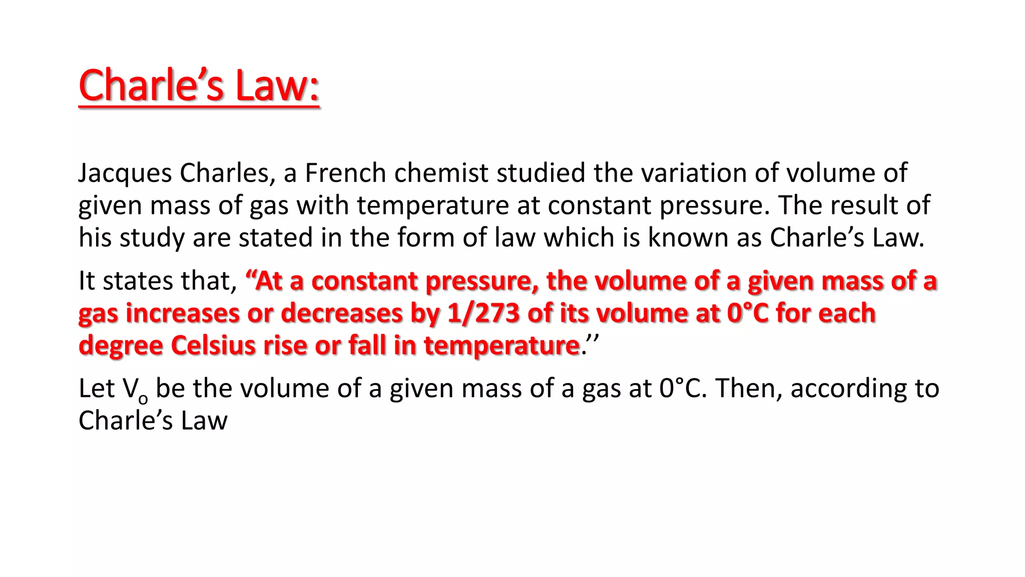 Charle's law | PPTX