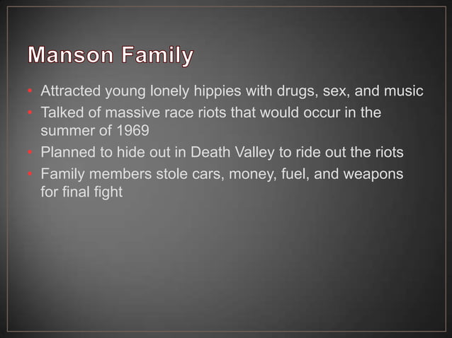 Charles manson | PPTX