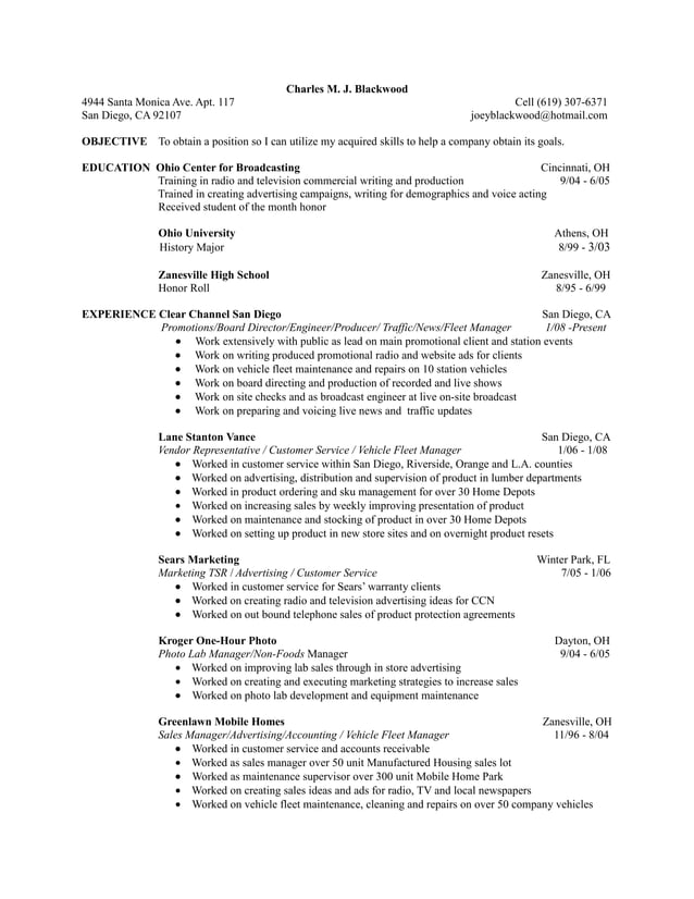 Charles Resume | PDF