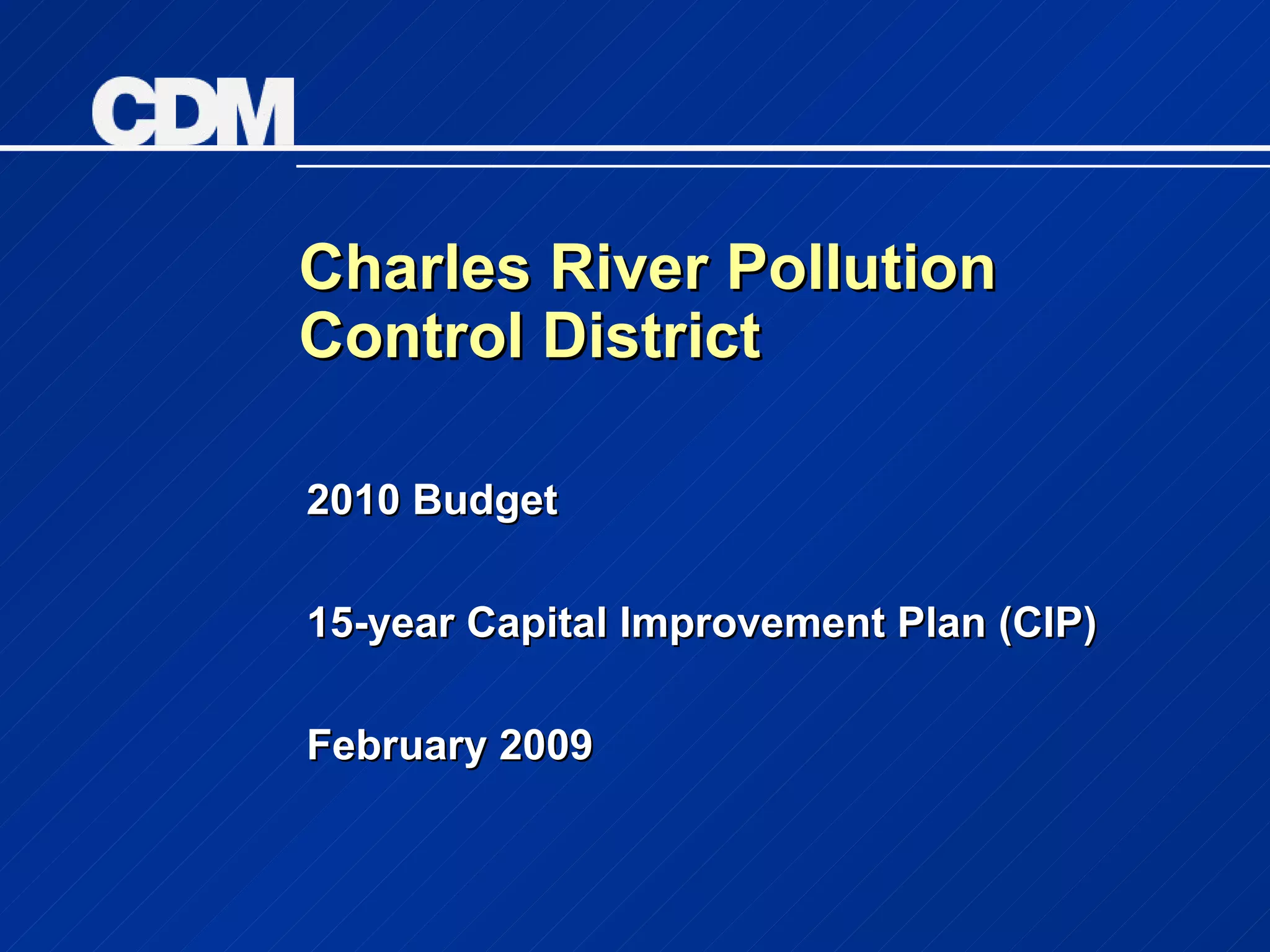 Charles River Pollution Control District - Presentation 2/5/09 | PPT