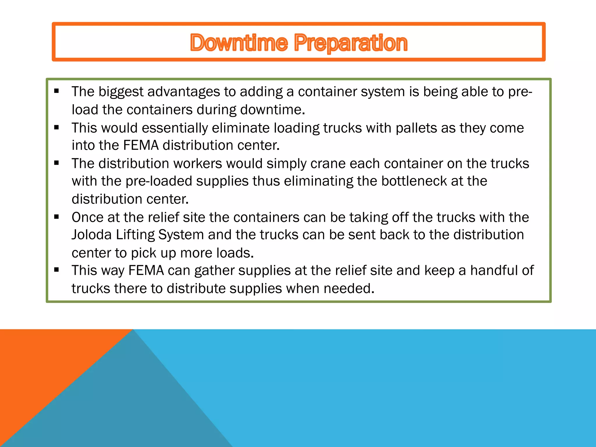 PROJECT STORYBOARD: Reducing Cycle Time for Natural Disaster Response ...