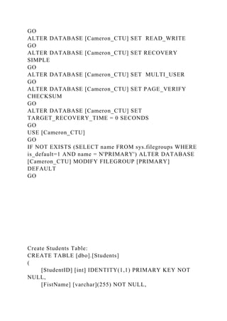 Charles WilliamsCS362Unit 3 Discussion BoardStructured Query Langu.docx | Databases | Computer ...