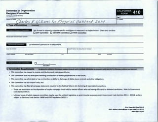 Charles Williams FPPC Form 410 | PPT