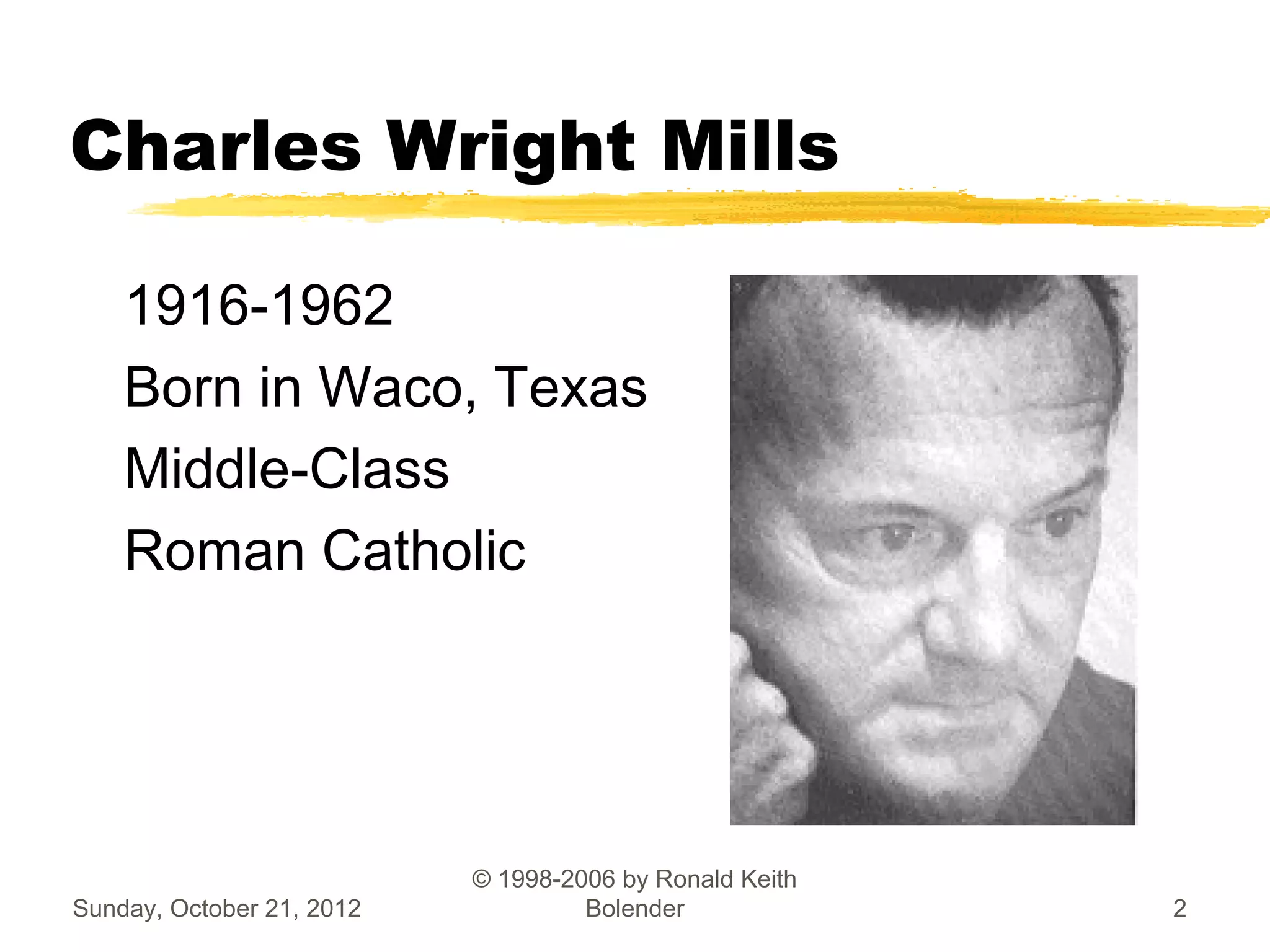 Charles wright mills | PPT
