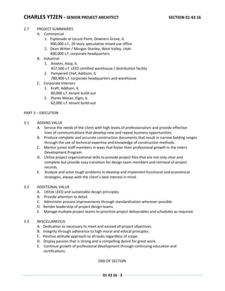 Charles Ytzen Resume Specification | PDF