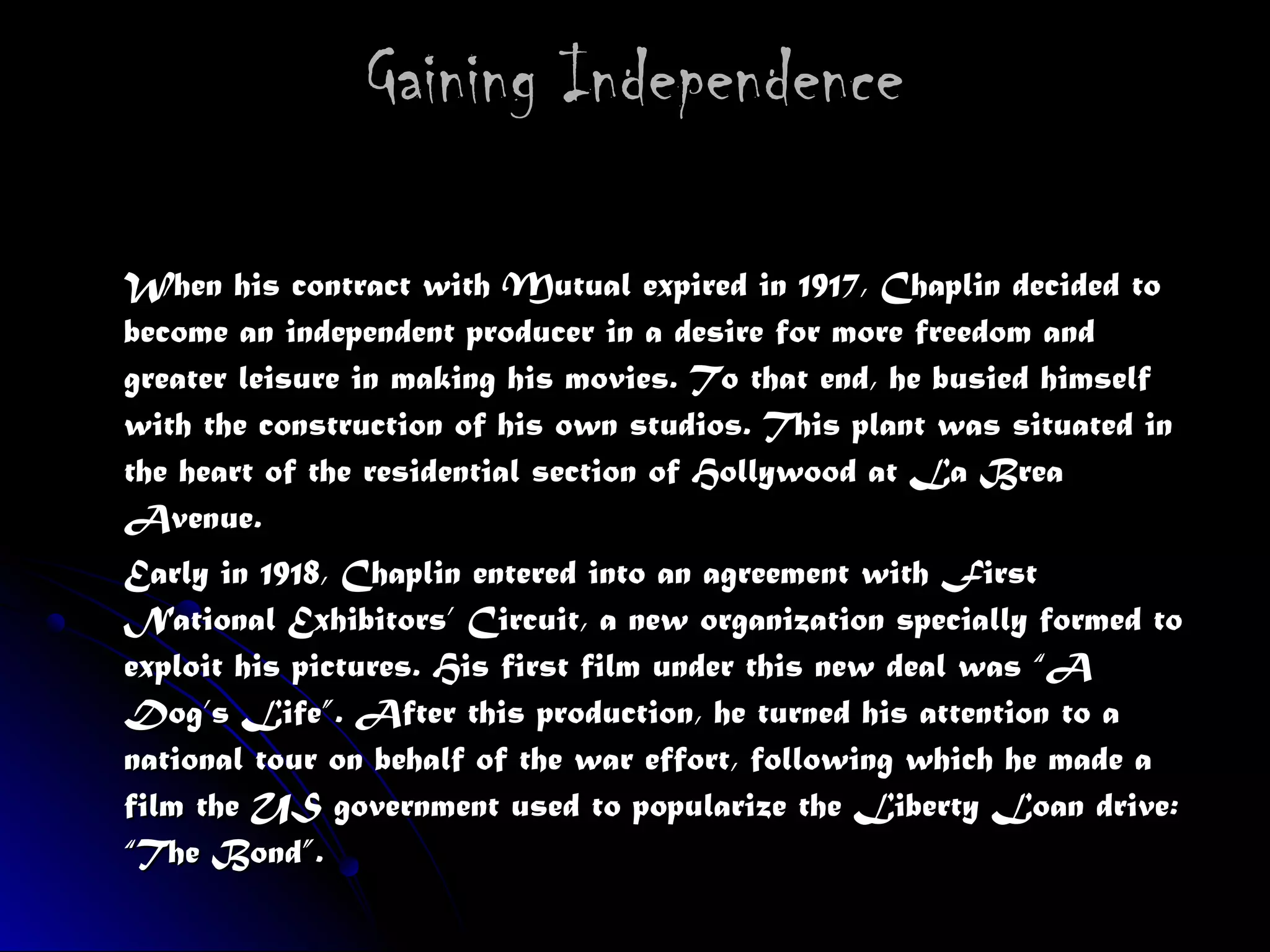 Charlie chaplin-biography | PPT