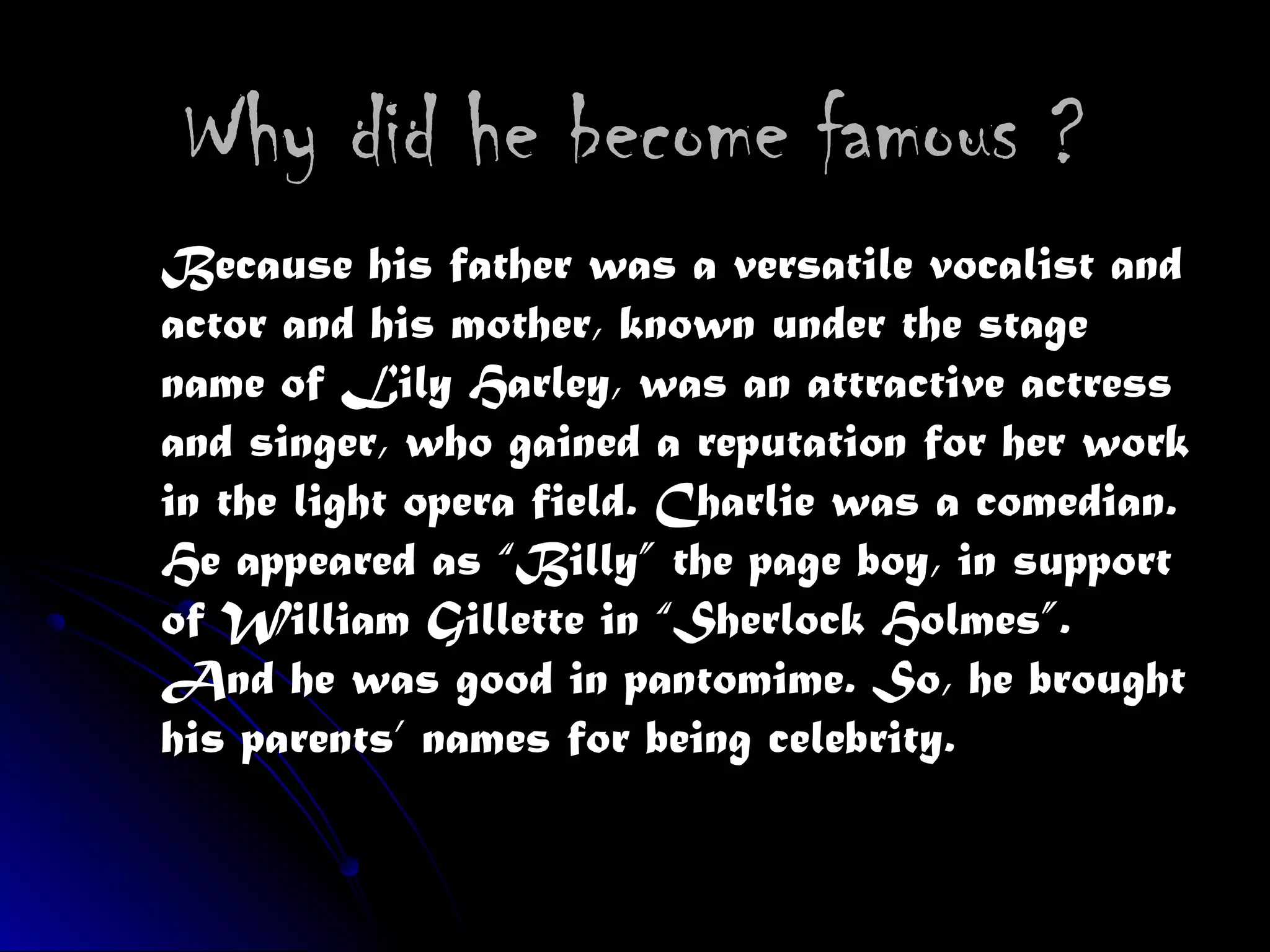 Charlie chaplin-biography | PPT