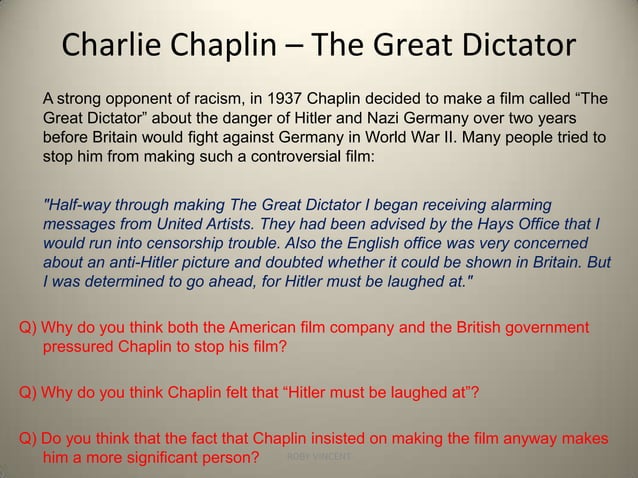 Charlie chaplin - the real one man army | PPT