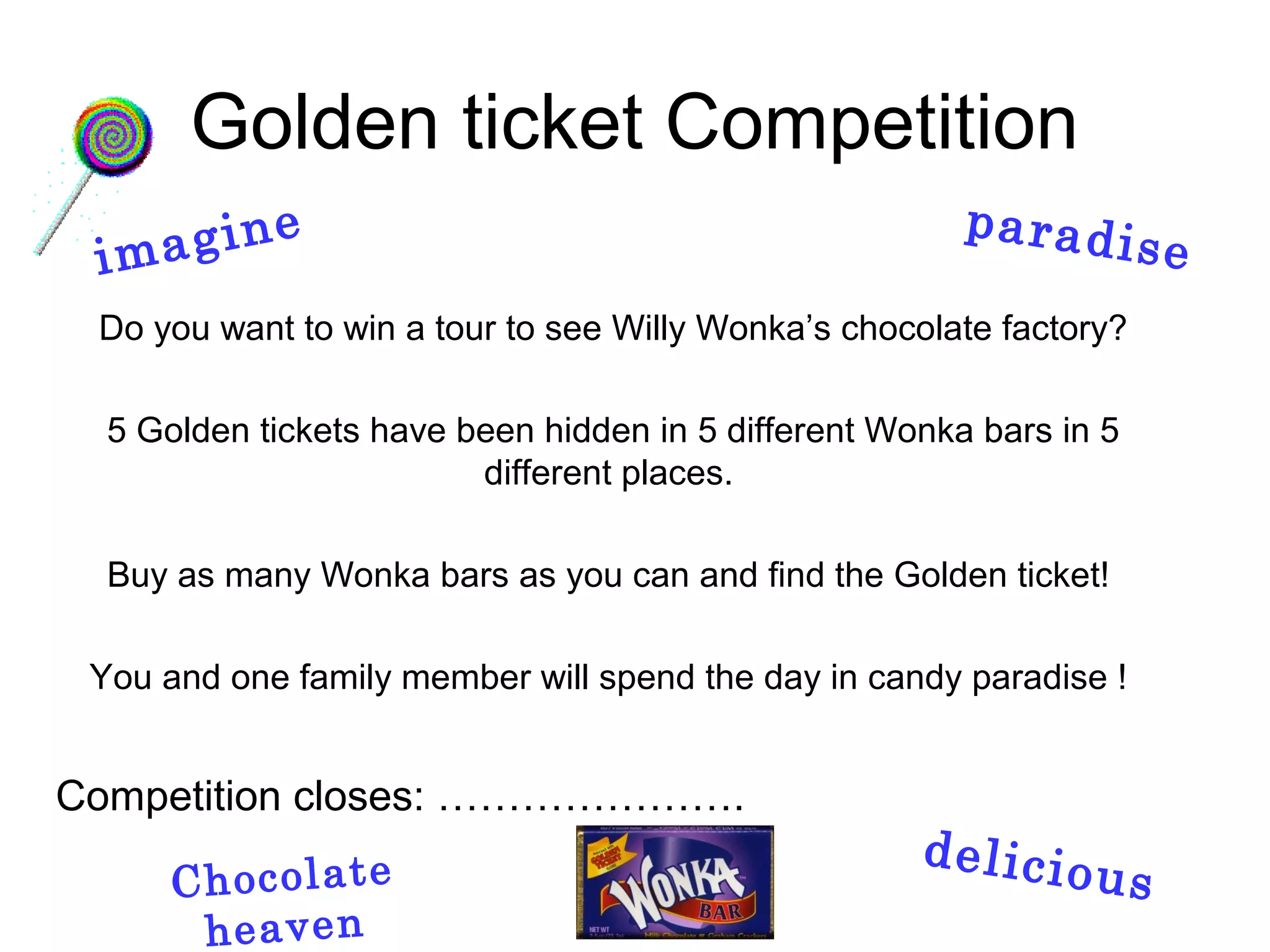 Charlie and chocolate factory - Chapter 5 | PPT