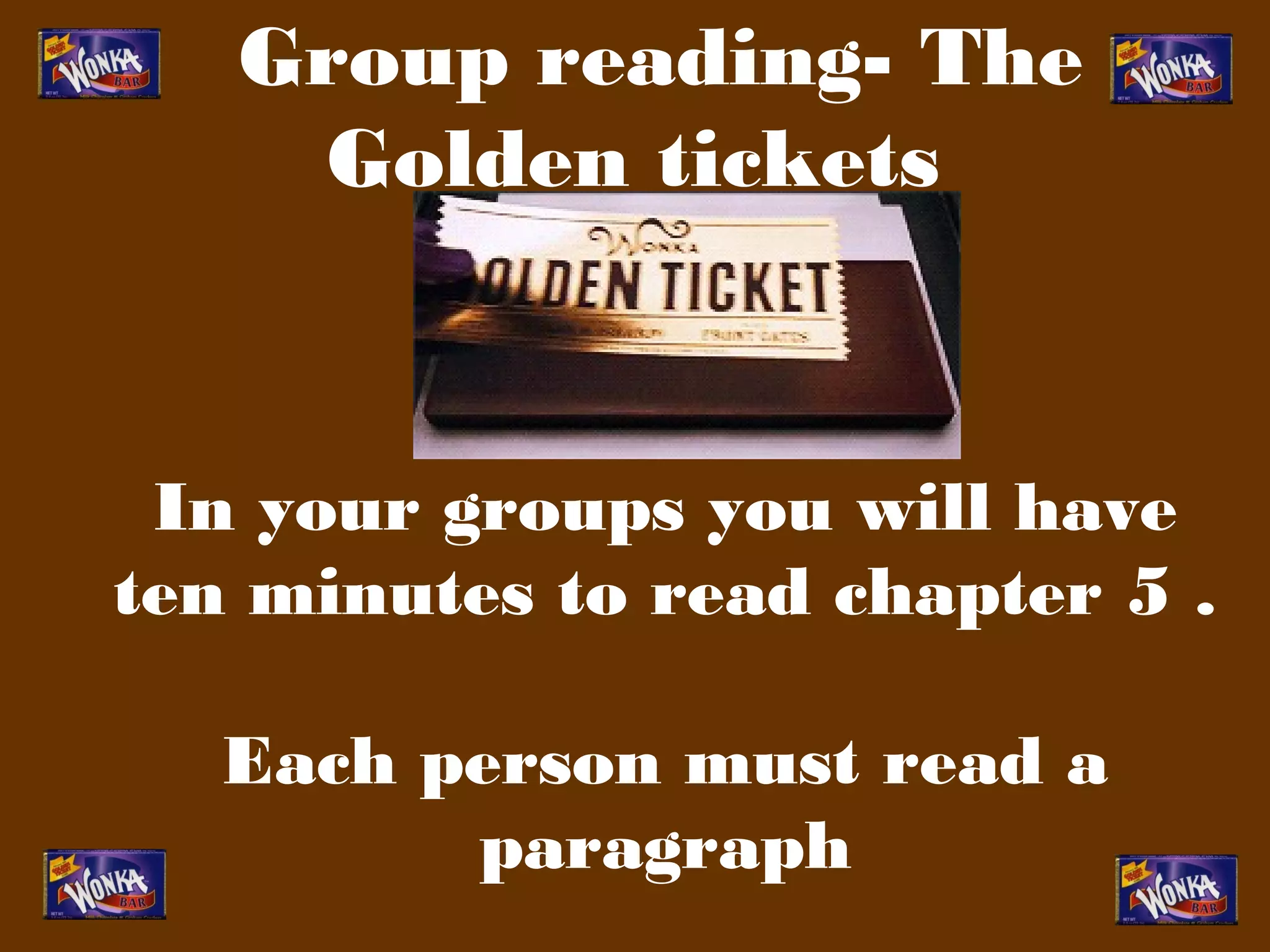 Charlie and chocolate factory - Chapter 5 | PPT