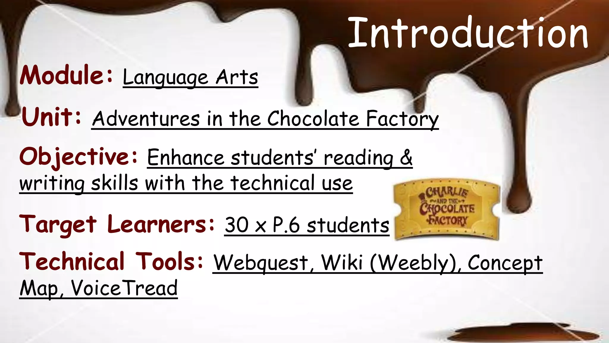 Charlie and the Chocolate Factory (Lesson Plan) | PPT