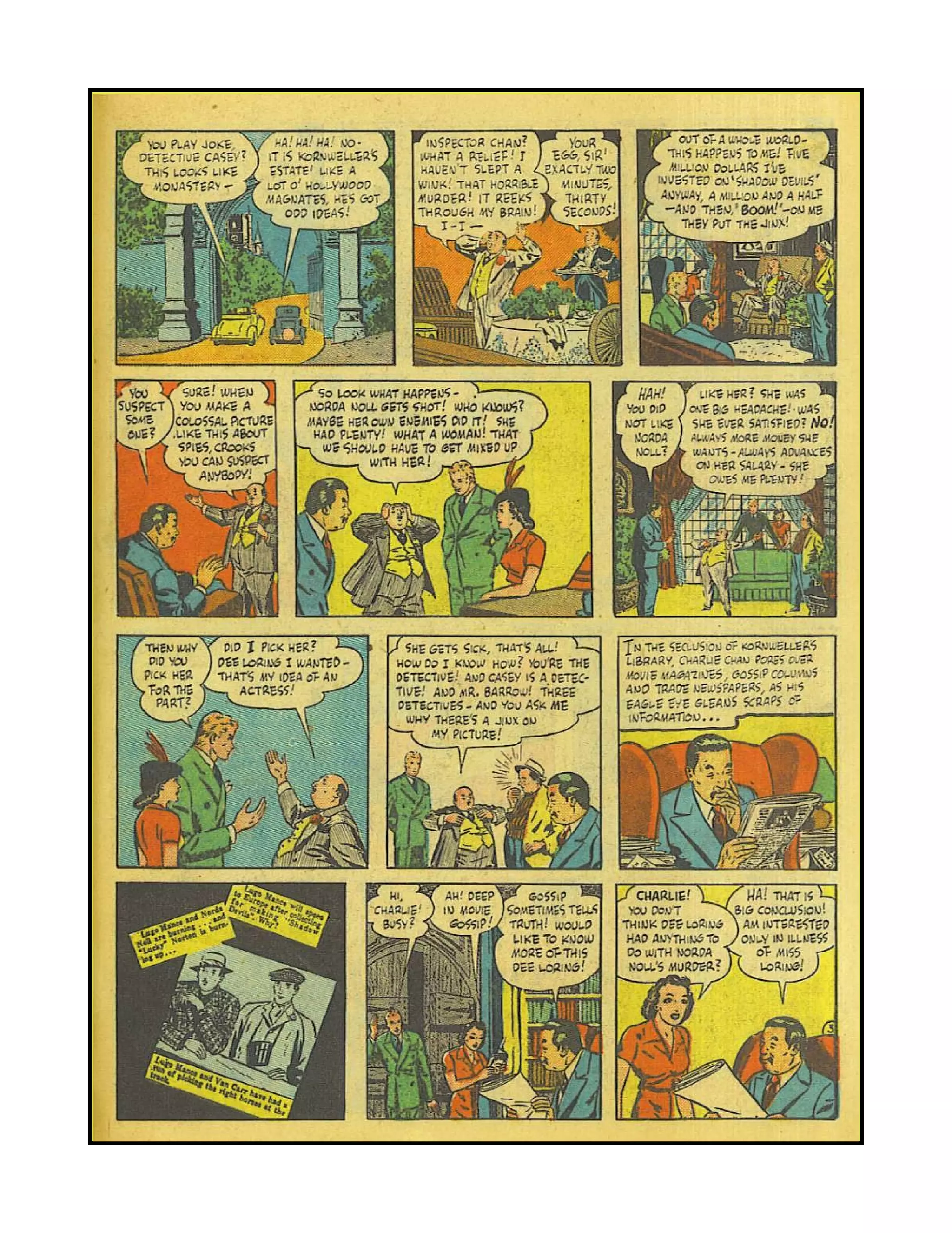 Charlie Chan Comic Strip 1 | PDF