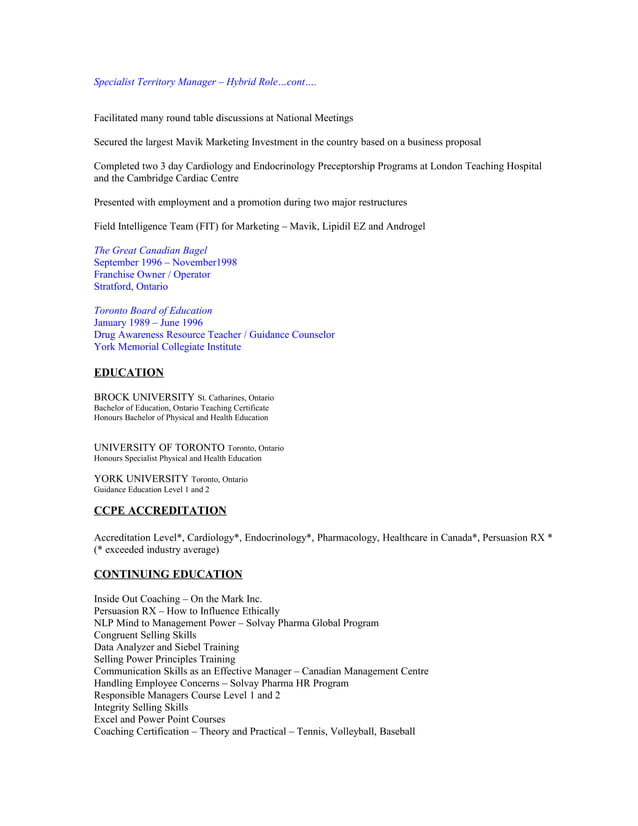 Charlie Marcolin Resume 2010 | PDF