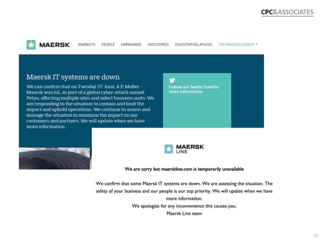 Maersk Notpetya Crisis Response Case Study | PDF