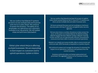 Maersk Notpetya Crisis Response Case Study | PDF