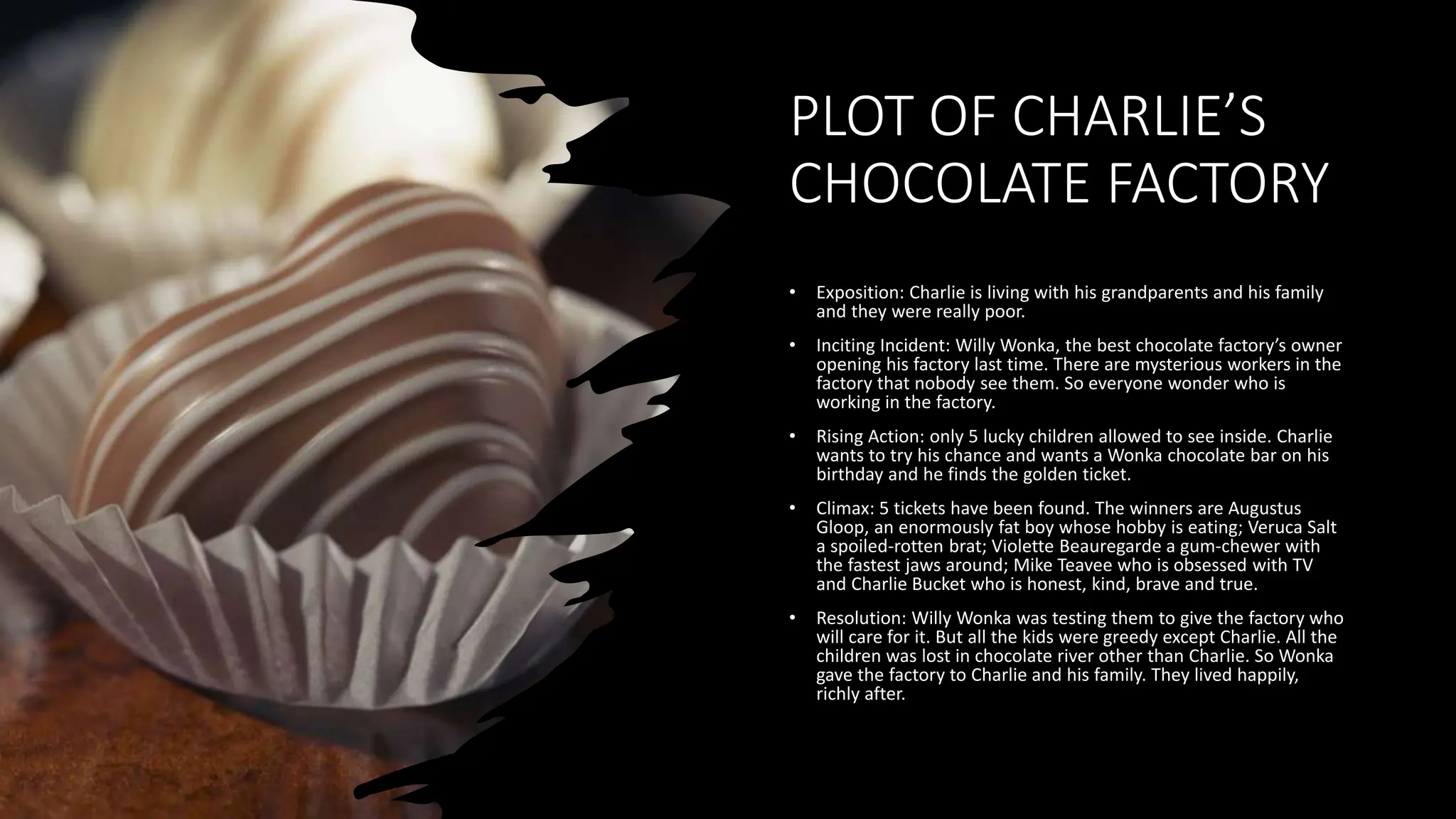 CHARLIE’S CHOCOLATE FACTORY VERSUS ALICE IN WONDERLAND | PPTX