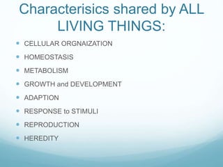 Characteristics of Life | PPTX