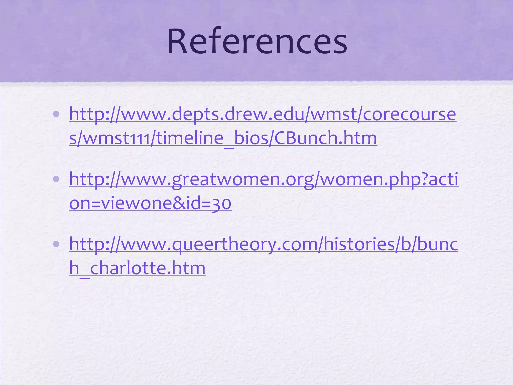 Charlotte Ann Bunch | PPT