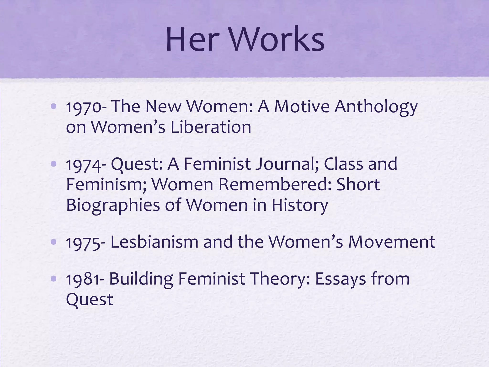 Charlotte Ann Bunch | PPT