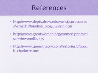 Charlotte Ann Bunch | PPT