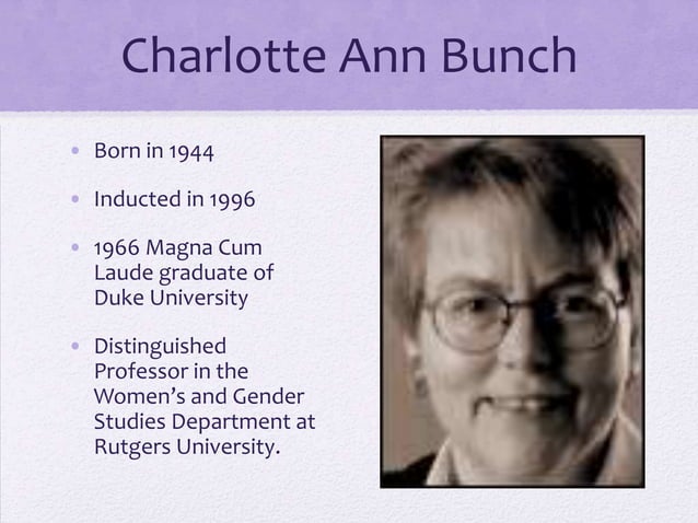 Charlotte Ann Bunch | PPT