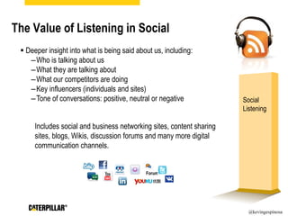 B2B Social Media Strategy by Kevin Espinosa of Caterpillar | PPT