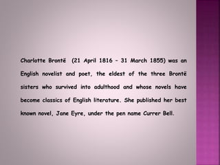 Charlotte brontë | PPTX