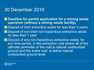 Complying with mining waste directive - Charlotte Danvers | PPT