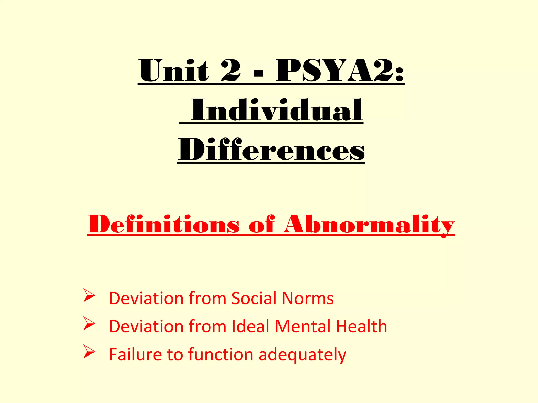 Charlotte s1 4-definitions of abnormality | PPT