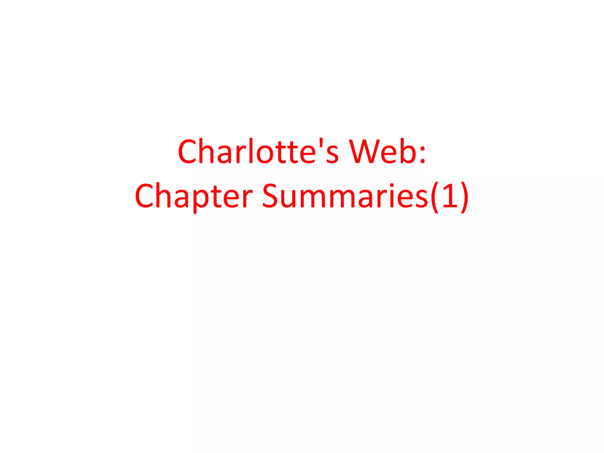 Charlotte's web | PPTX