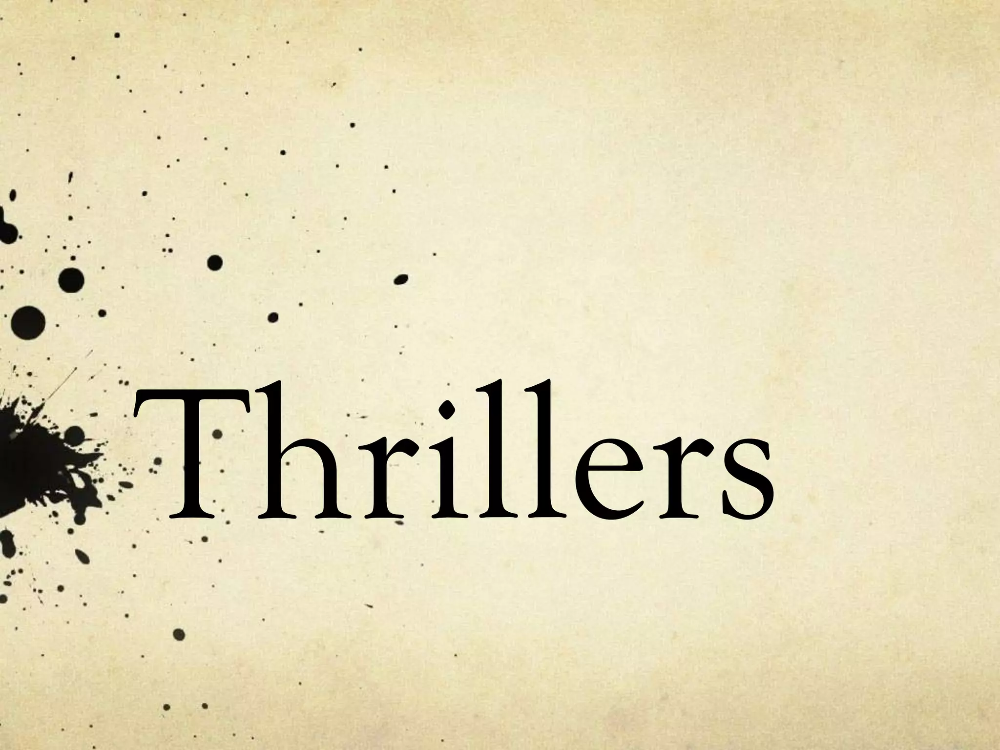Conventions of a Psychological thriller | PPTX
