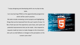 Charlton Tapley - L3 Software Development Technician apprentice | PPTX