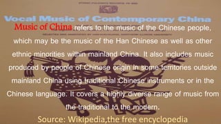 China's Music and Dance | PPT